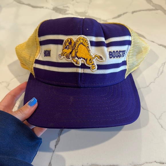 Vintage | Accessories | Vintage Bison Booster Lipscomb University Hat ...